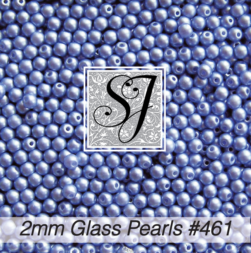 2mm Round Glass Pearls | SJ Designs