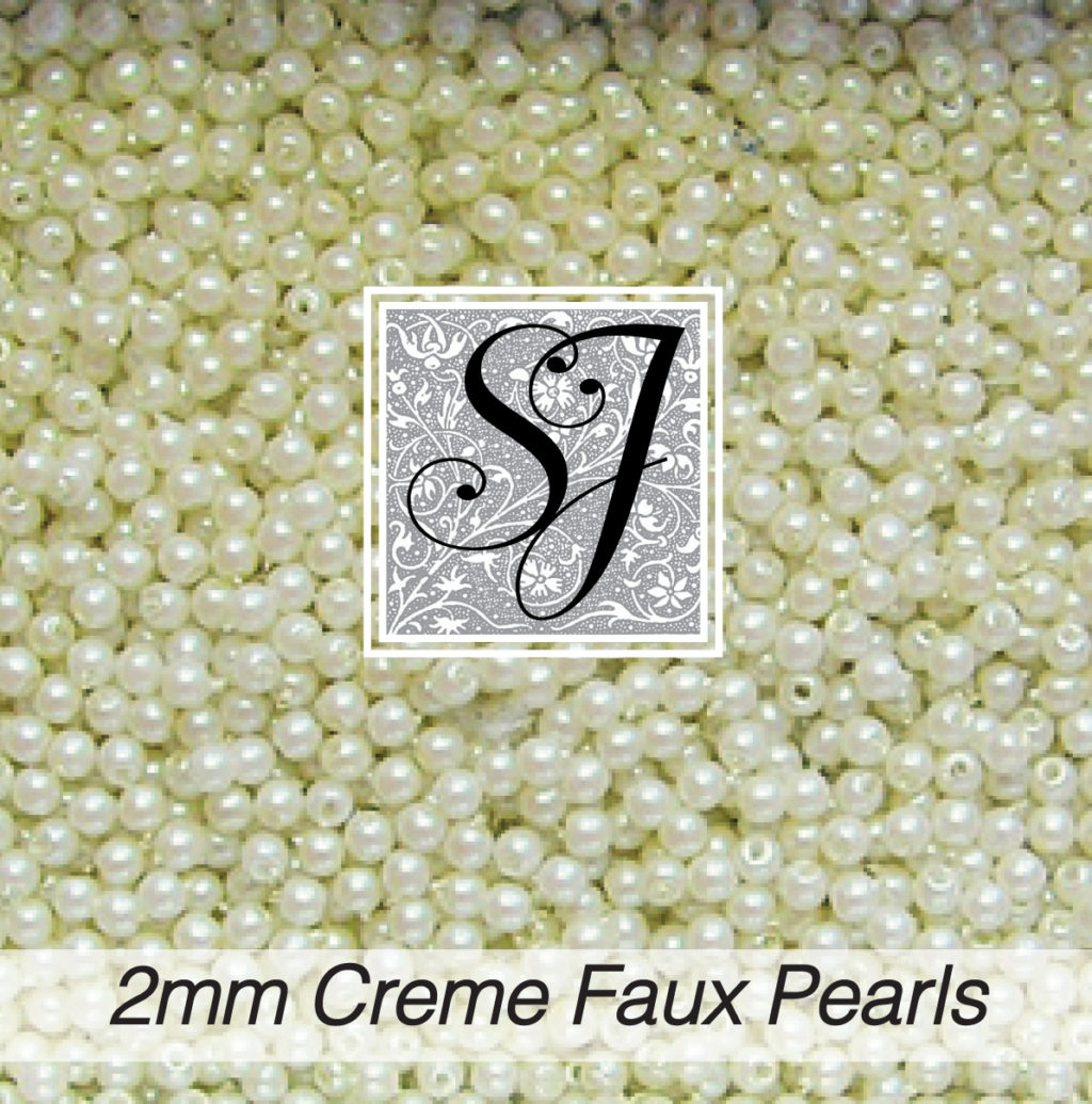 2mm Round Faux Pearls | SJ Designs