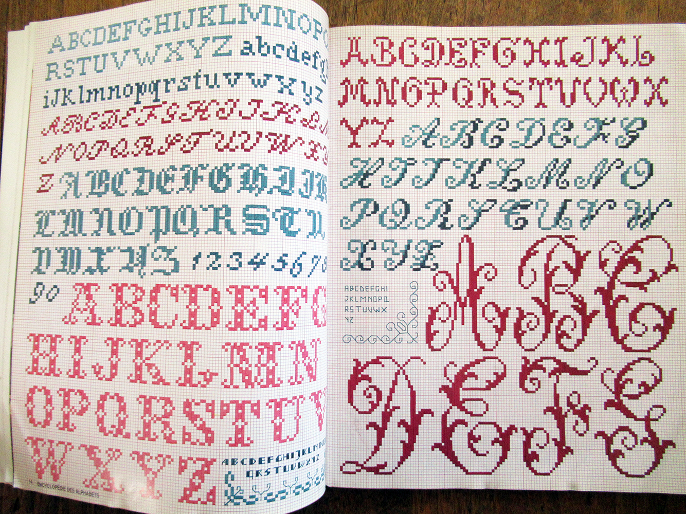 2001 Encyclopédie Des Alphabets #1 with elaborate charted alphabets ...