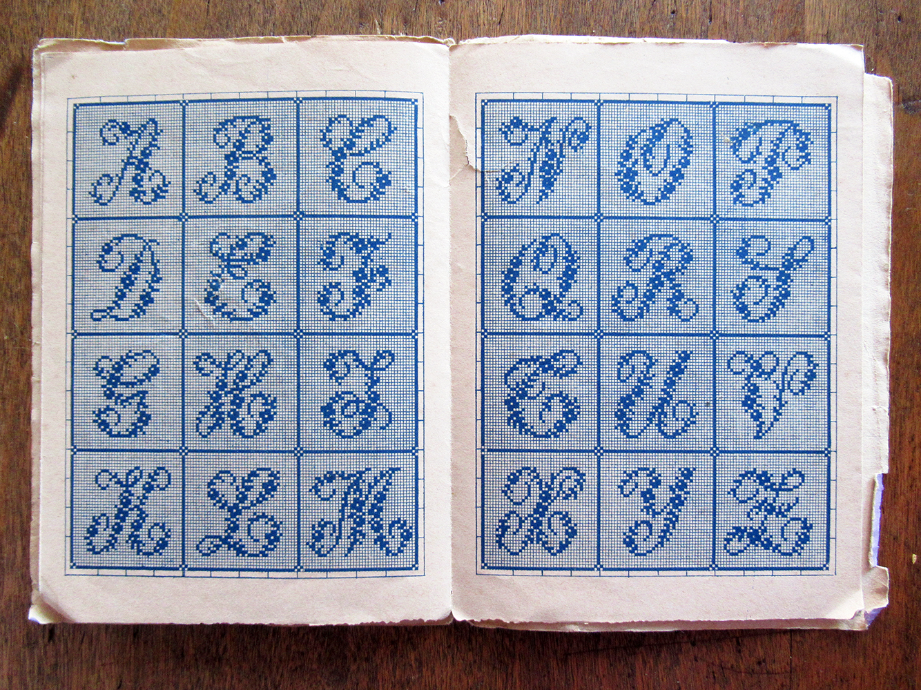 1880s Maison Sajou pattern book #203 with 8 alphabet charts | SJ Designs