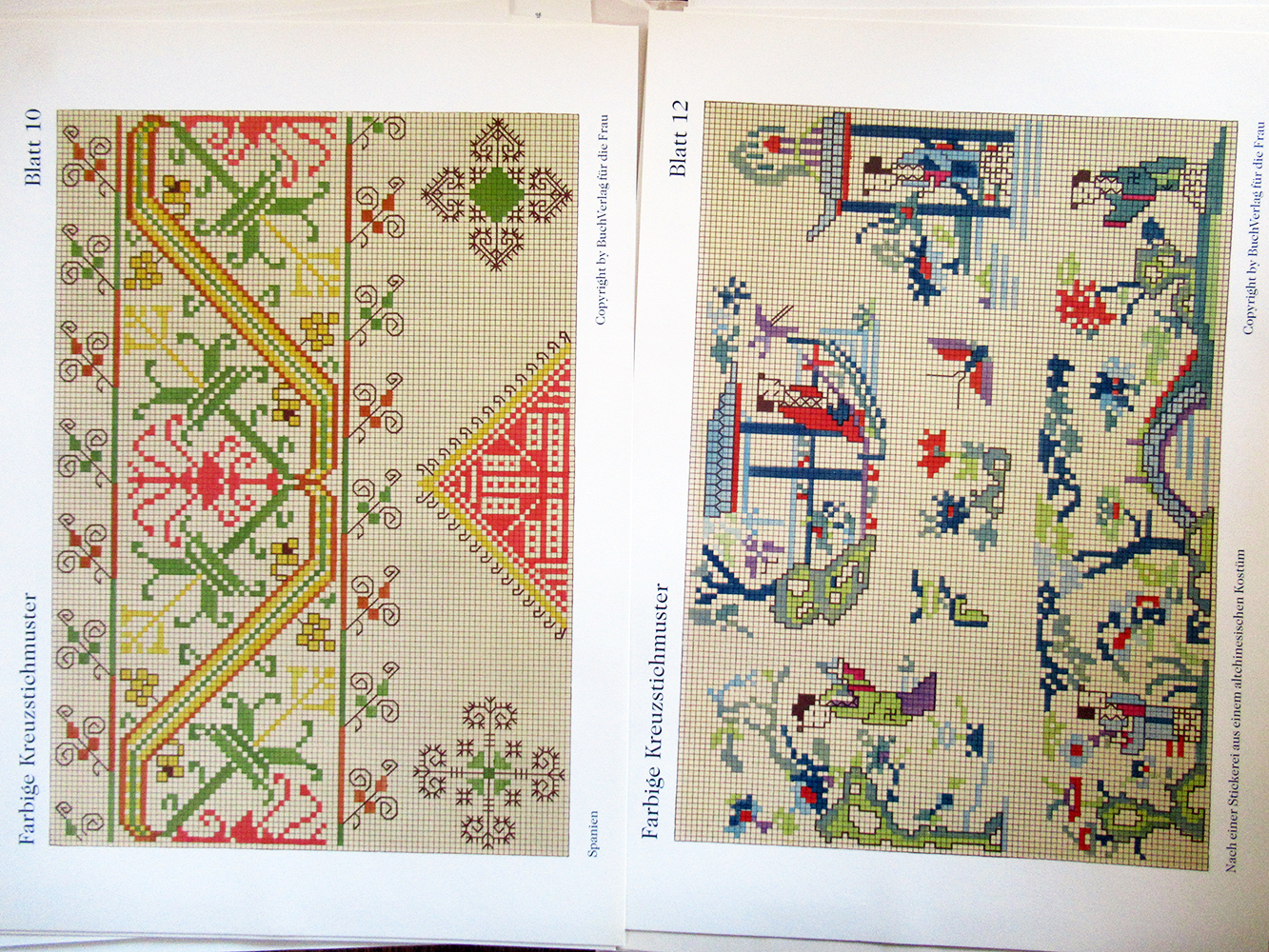1998 Historic Sampler Charts for Cross Stitch (Farbige Kruezstichmuster ...