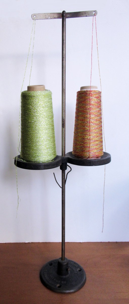 antique cast iron double spool holder | SJ Designs
